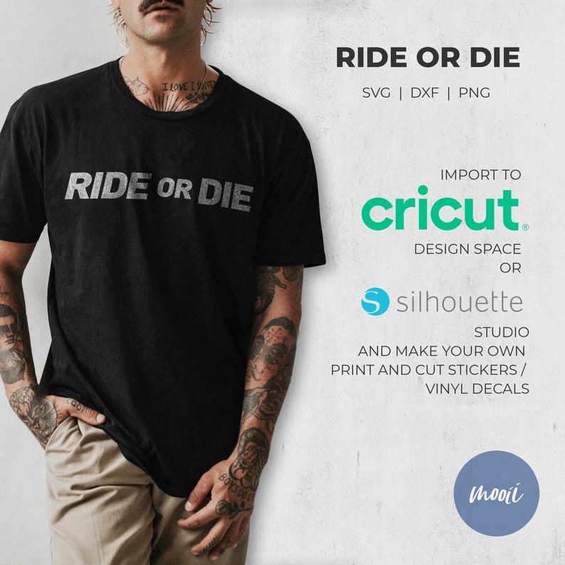 Ride or Die Decal SVG, DXF, PNG - Cut File for Cricut and Silhouette - Etsy