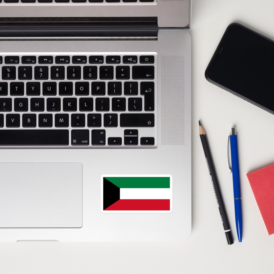Kuwait Kuwaiti Flag Laptop Sticker Decal Stickers Travel Souvenir Gift ...