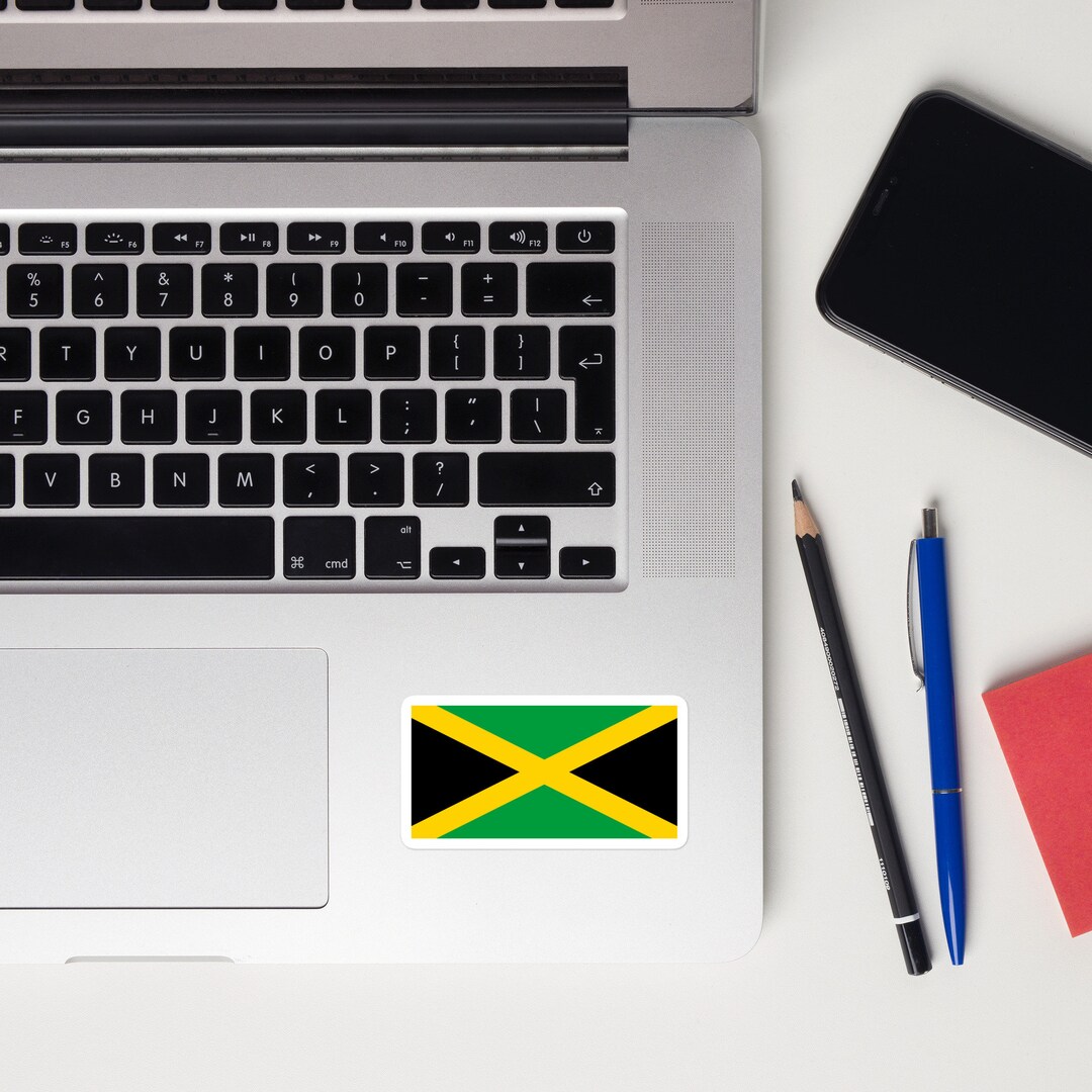 Jamaica Jamaican Flag Laptop Sticker Decal Stickers Travel Souvenir ...