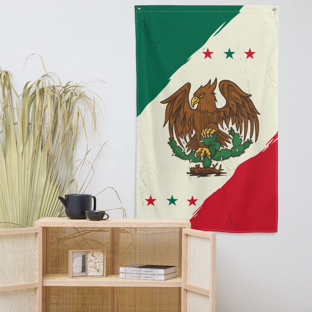Mexico Mexican Flag Banner Wall Art Decor Banners Latin America Spanish ...