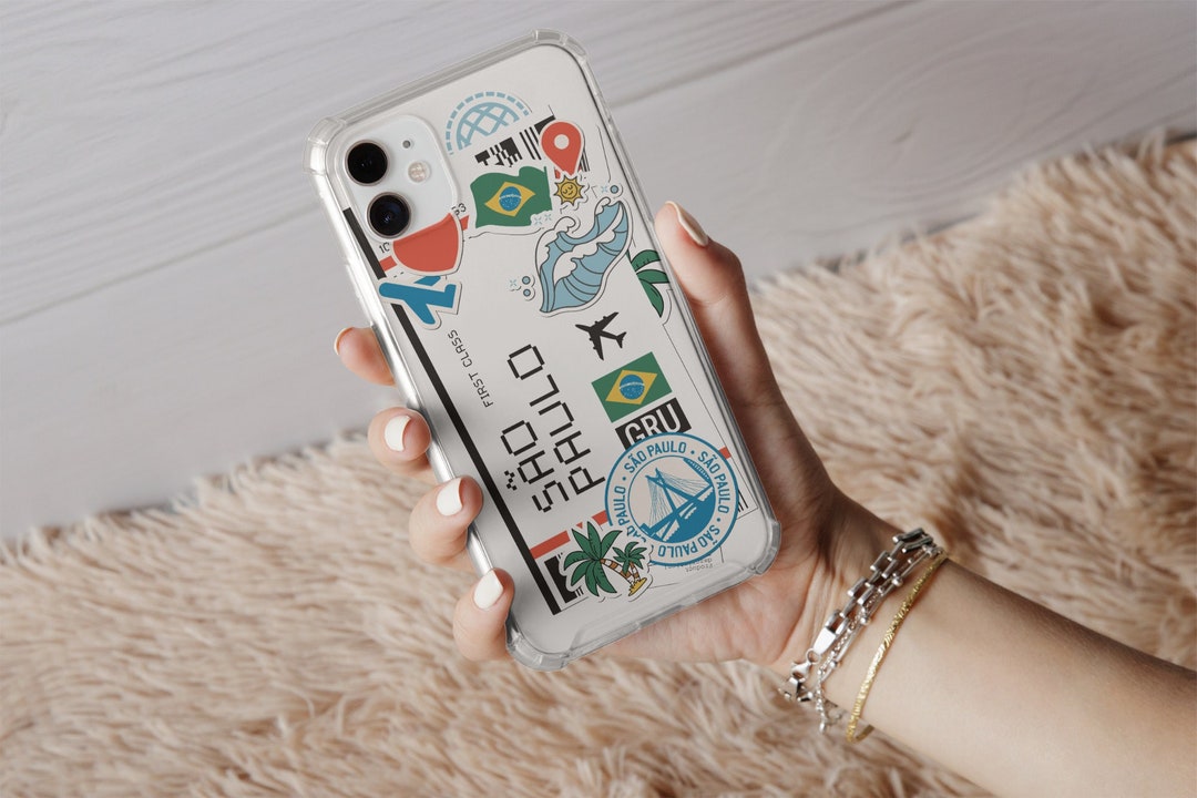 Sao Paulo Brazil Brasil Brazilian Flag iPhone Case 15 14 13 12 11 Pro ...