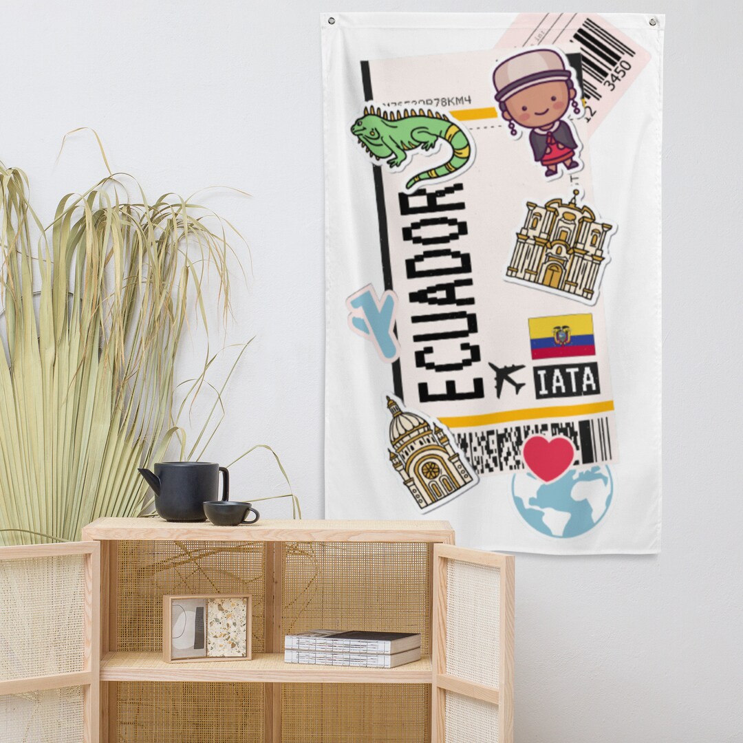 Ecuador Ecuadorian Flag Banner Wall Art Decor Banners Latin South ...