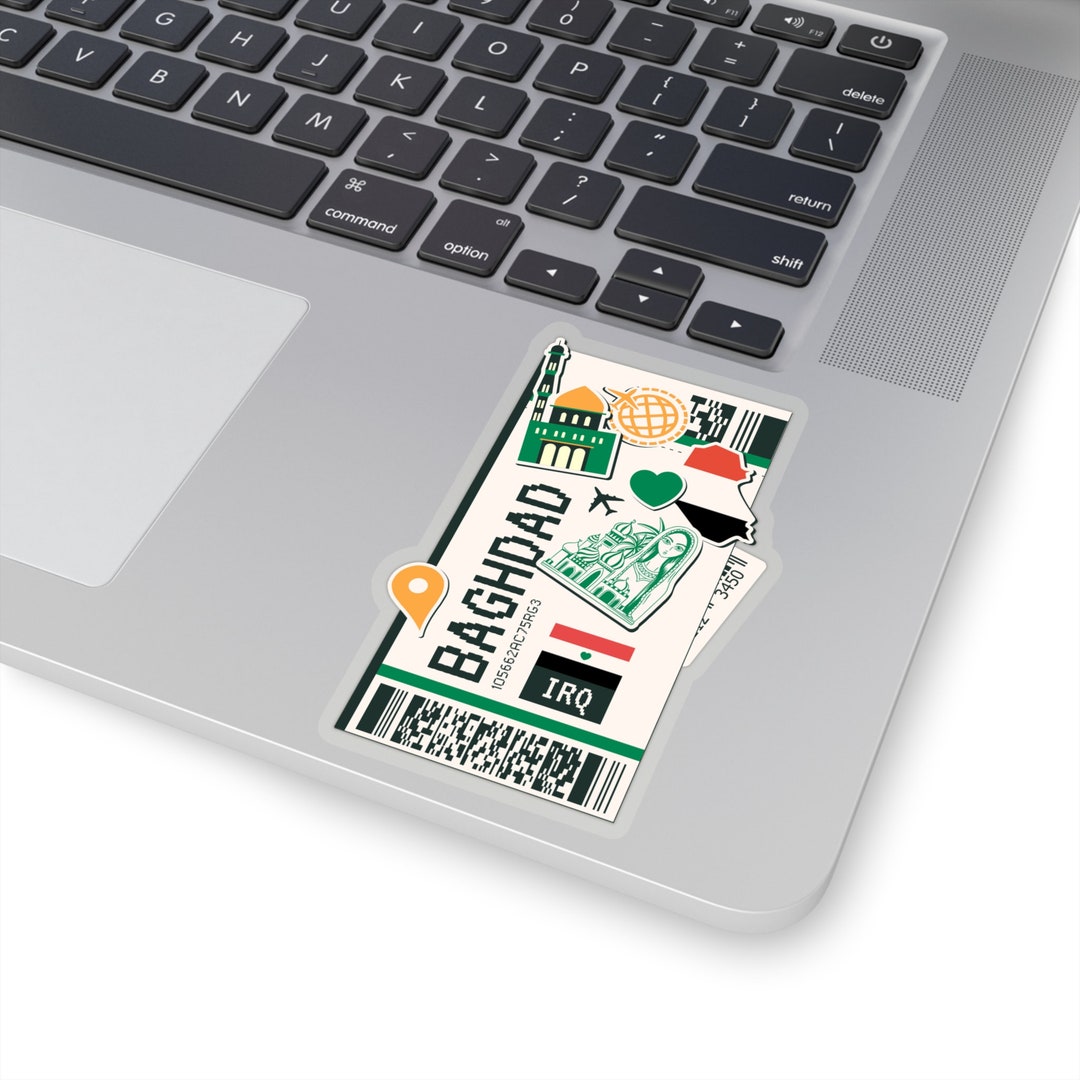 Baghdad Sticker Iraq Stickers Iraqi Flag Travel Sticker Laptop Decal ...