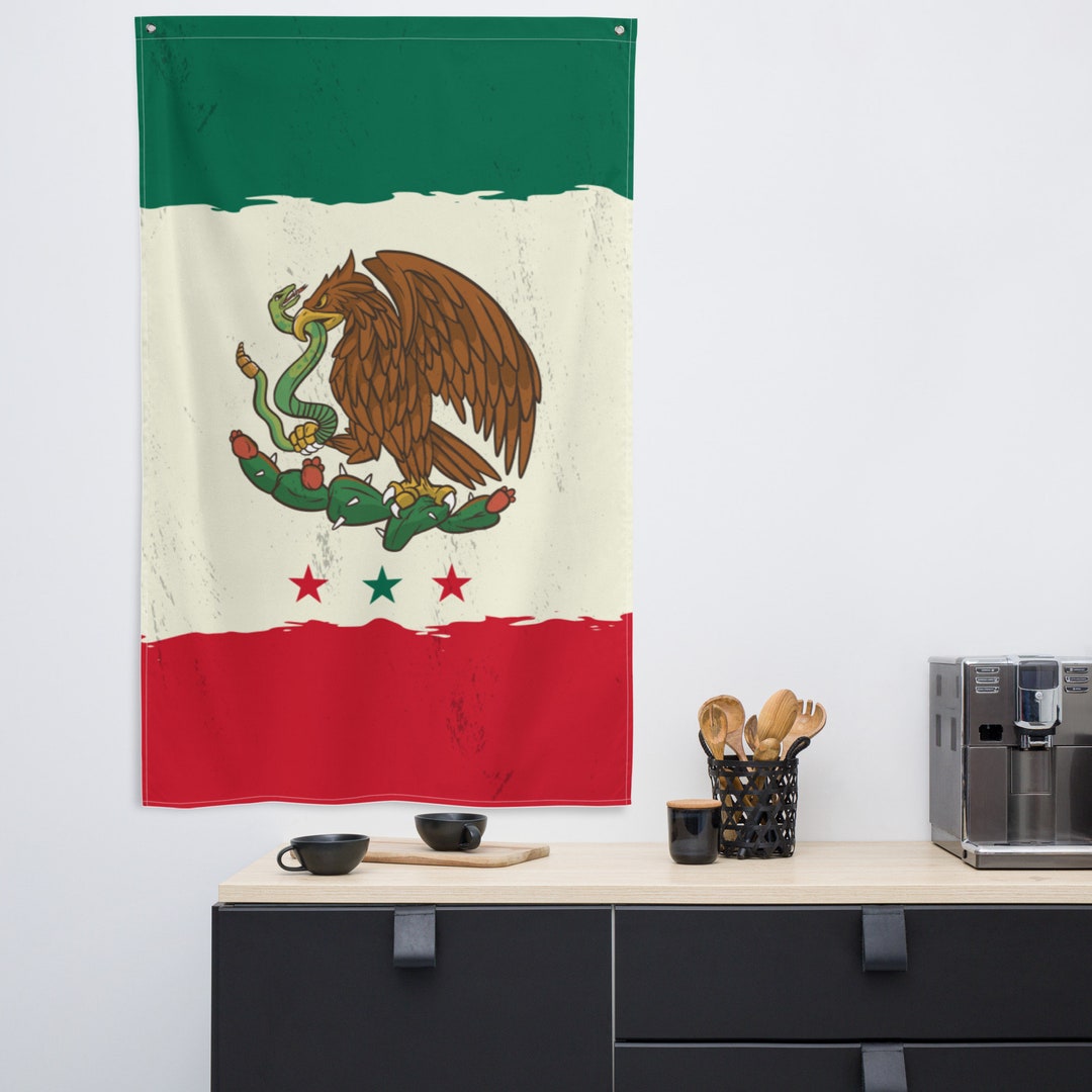 Mexico Mexican Flag Banner Wall Art Decor Banners Latin America Spanish ...
