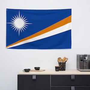 Marshall Islands Marshallese Flag Wall Decor Art Print Banner Gift ...