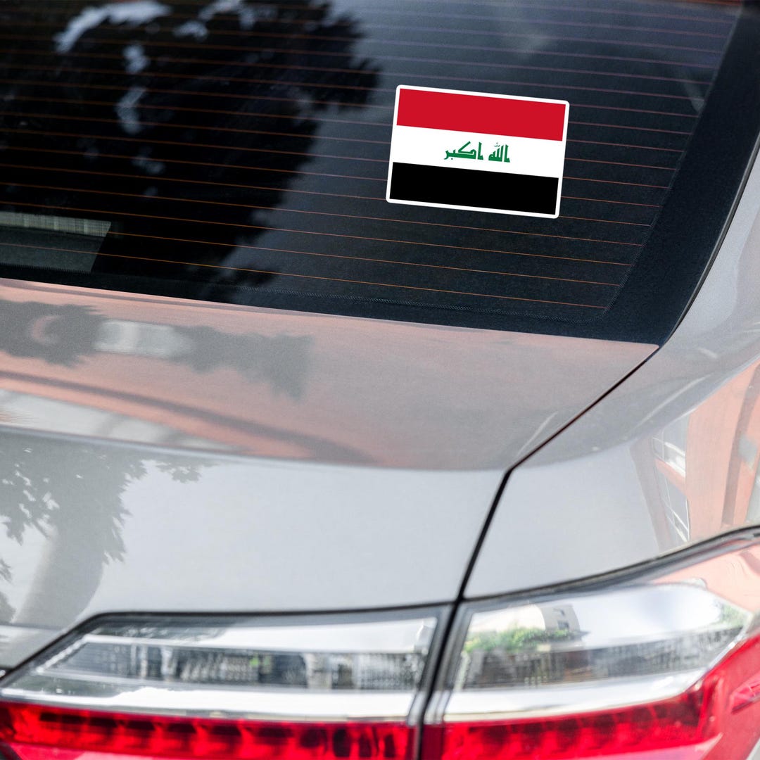 Iraq Iraqi Flag Car Sticker Auto Decal Vehicle Motor Stickers ...