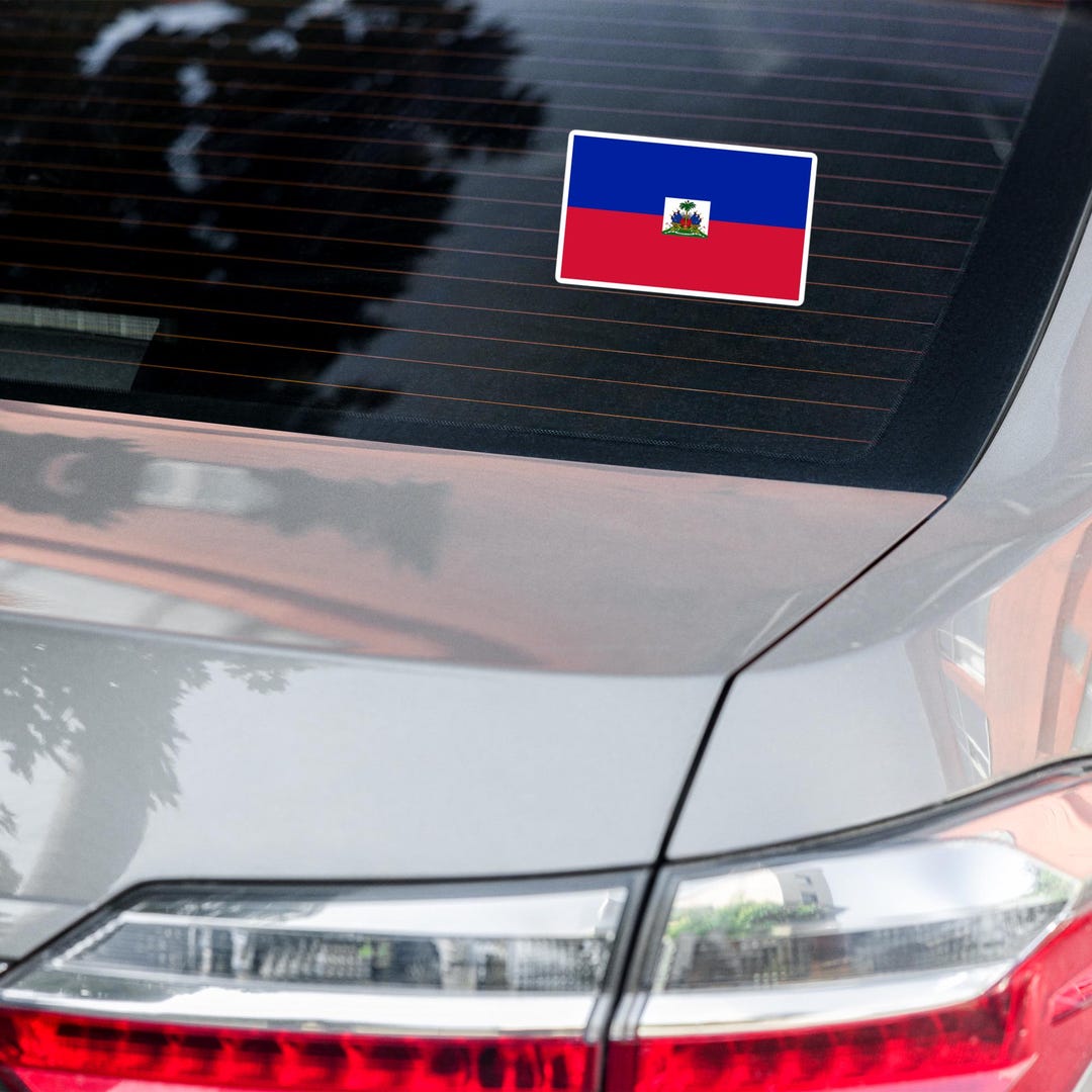 Haiti Haitian Flag Car Sticker Auto Decal Vehicle Motor Stickers ...