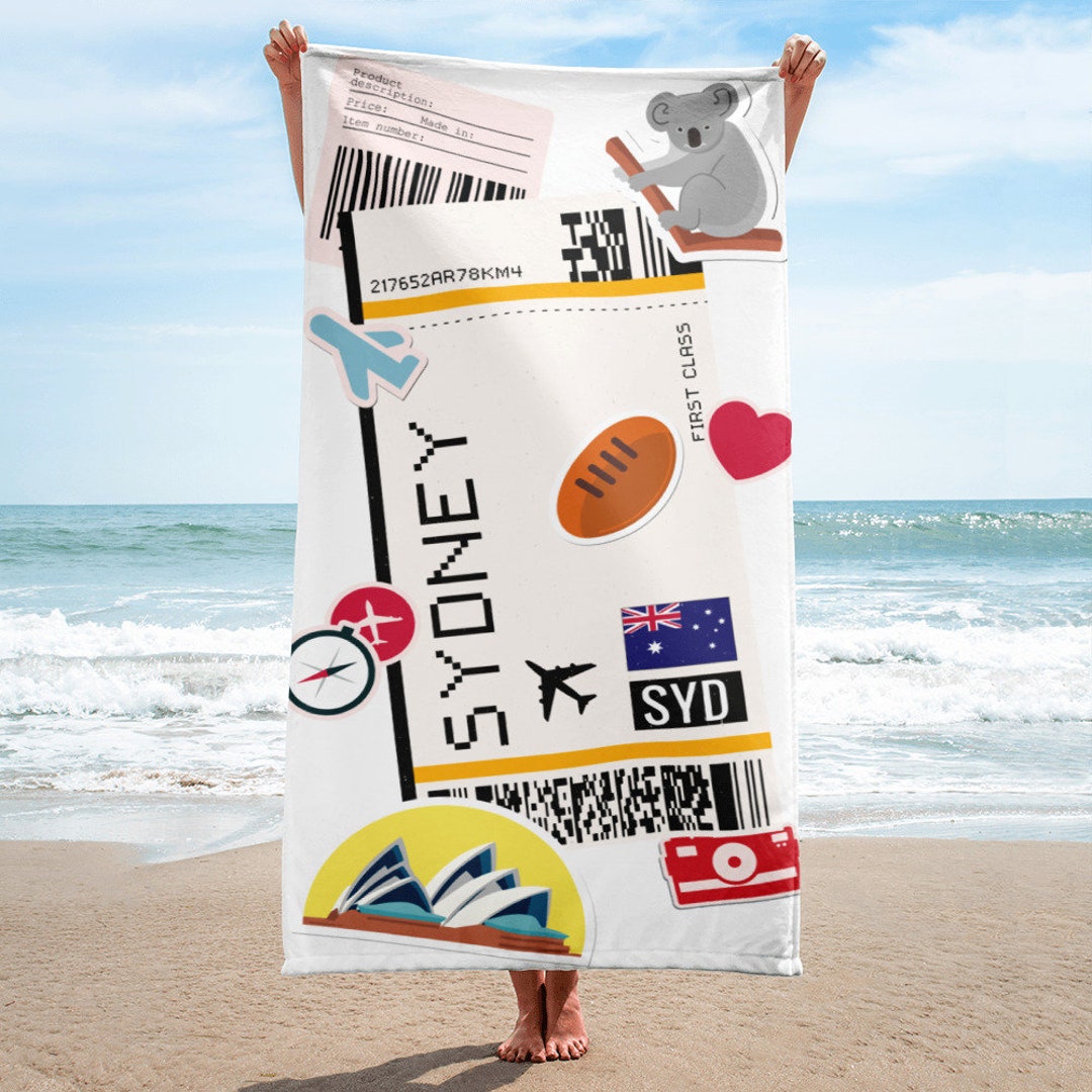 Sydney Australia Australian Flag Beach Towel Pool Towel - Etsy