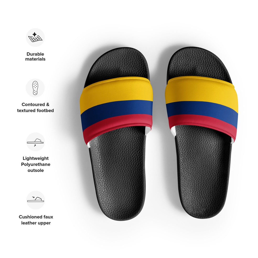 Colombia Colombian Flag Women's Slides Sandals Summer Beach Shoes ...