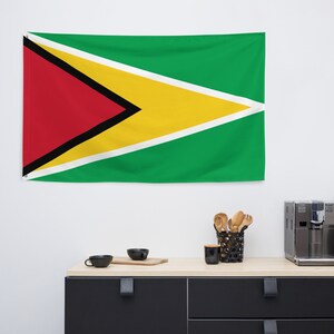 Guyana Guyanese Flag Wall Decor Art Print Banner Gift Ideas - Etsy