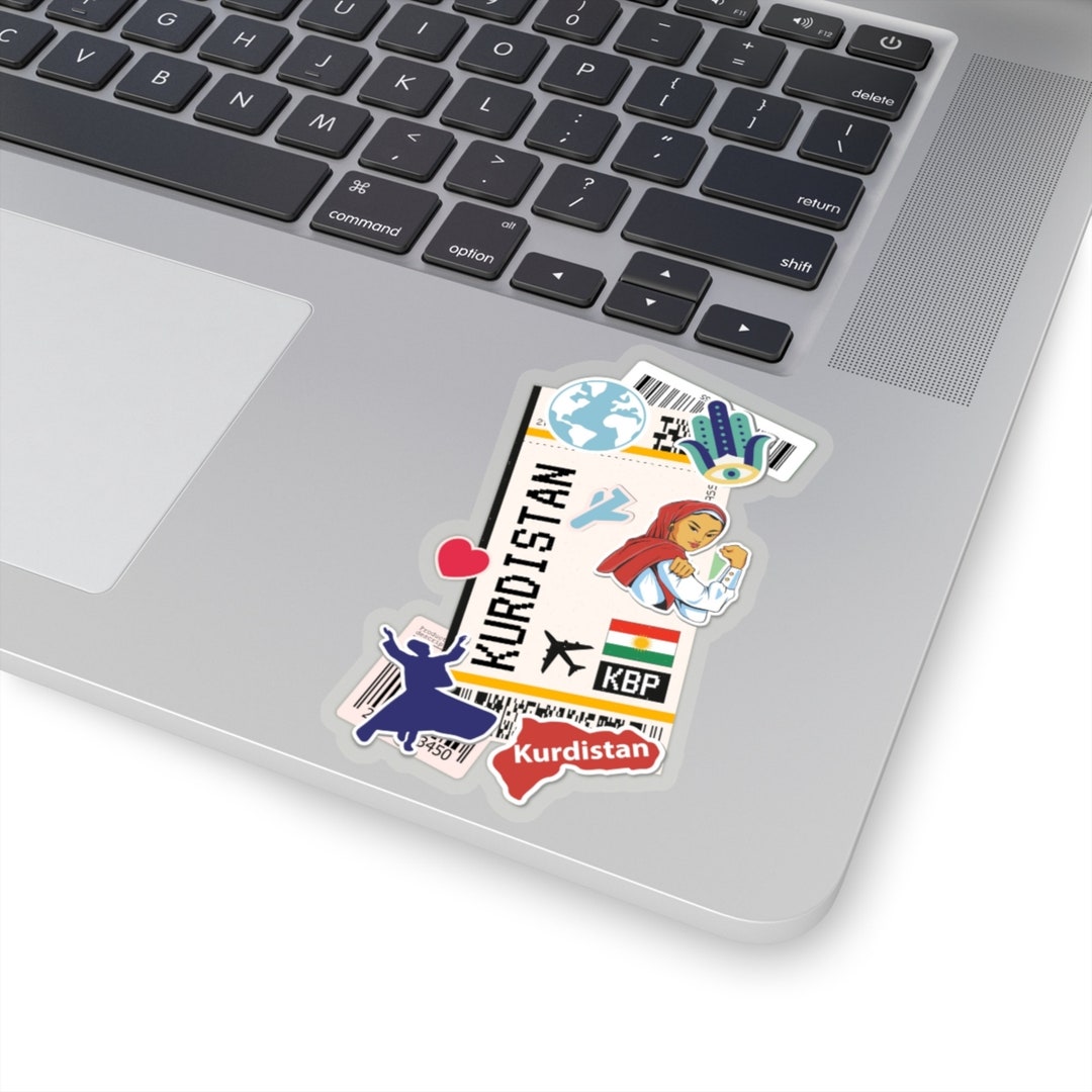 Kurdistan Sticker Kurdish Stickers Kurd Flag Travel Sticker Laptop ...