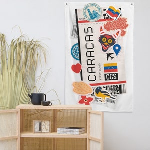Caracas Venezuela Venezuelan Flag South America Banner Wall Art Decor ...