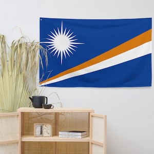 Marshall Islands Marshallese Flag Wall Decor Art Print Banner Gift ...