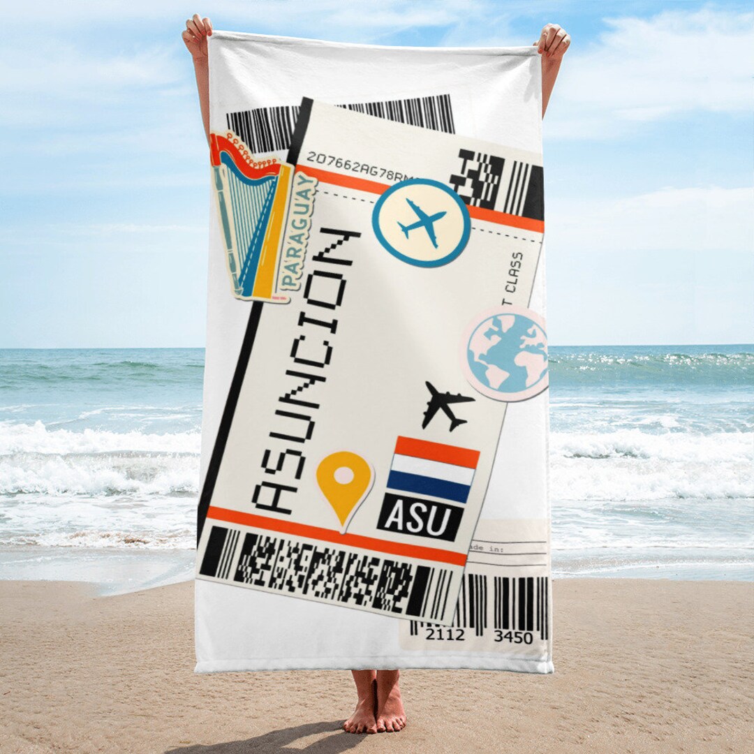Asuncion Paraguay Paraguayan Flag Beach Towel Pool Towel - Etsy