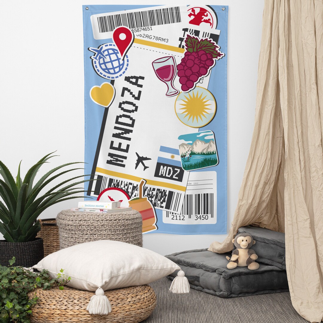 Mendoza Argentina Argentinian Flag Banner Wall Art Decor Banners Signs ...