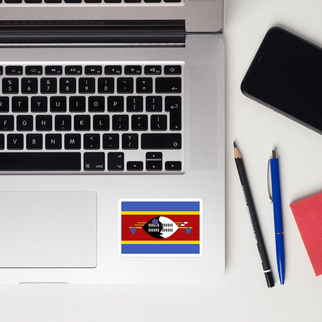 Eswatini Flag Laptop Sticker Decal Stickers Travel Souvenir Gift Idea ...