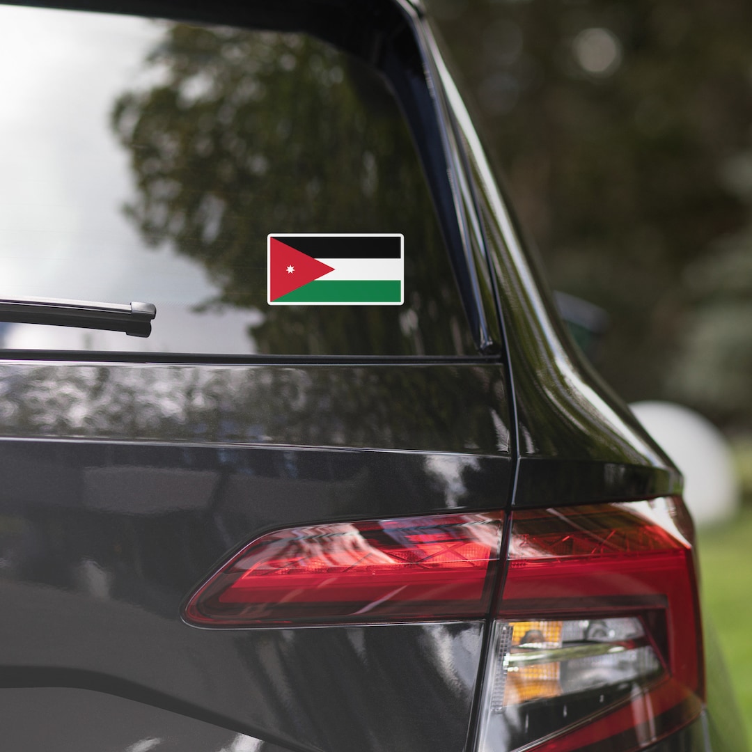 Jordan Jordanian Flag Car Sticker Laptop Decal Stickers Travel Souvenir ...