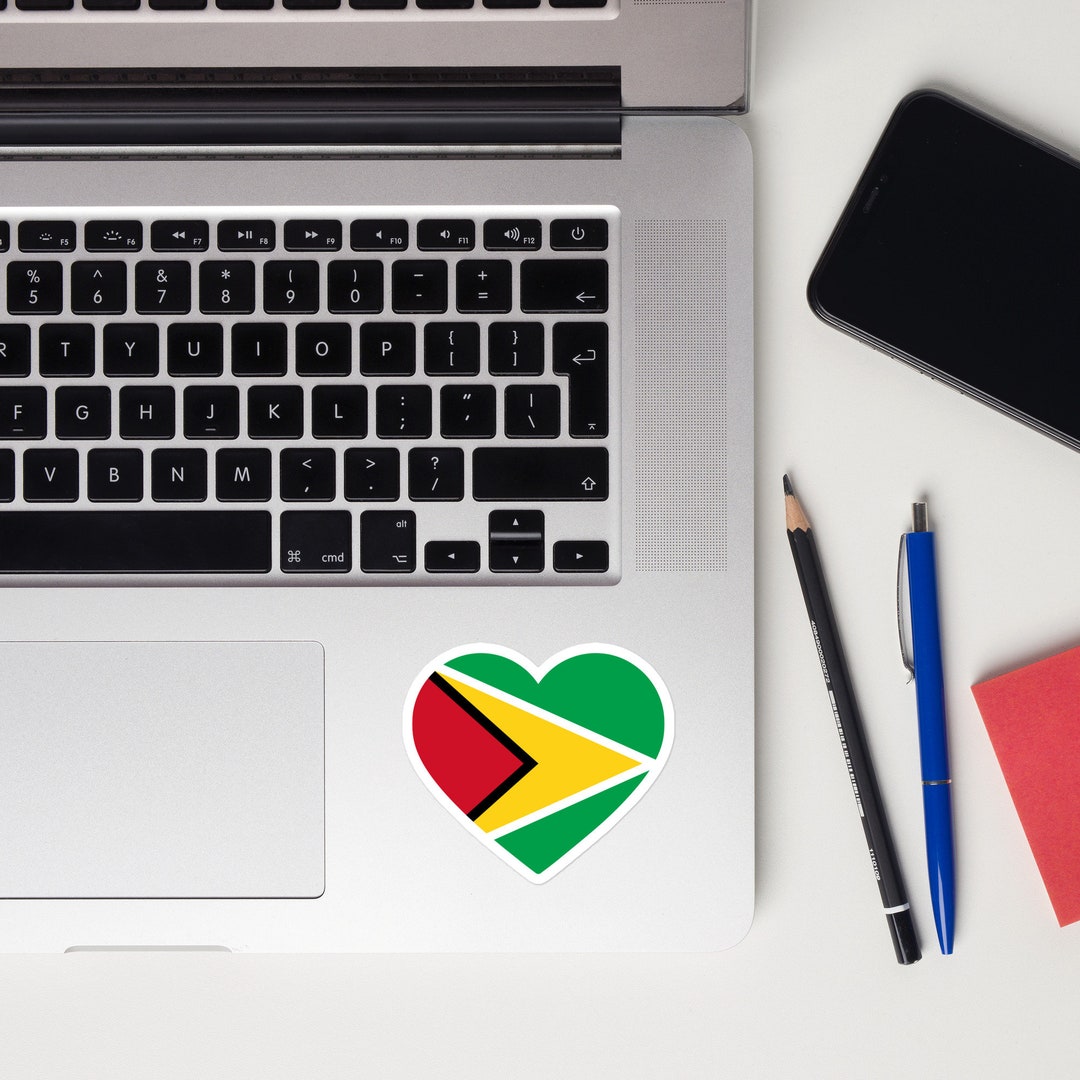 Guyana Guyanese Flag Sticker Laptop Decals Custom Stickers Decals ...