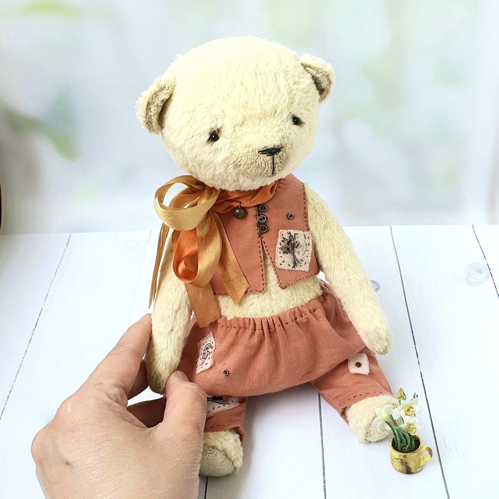 Oso de peluche artista oso ligero en la ropa oso de memoria | Etsy