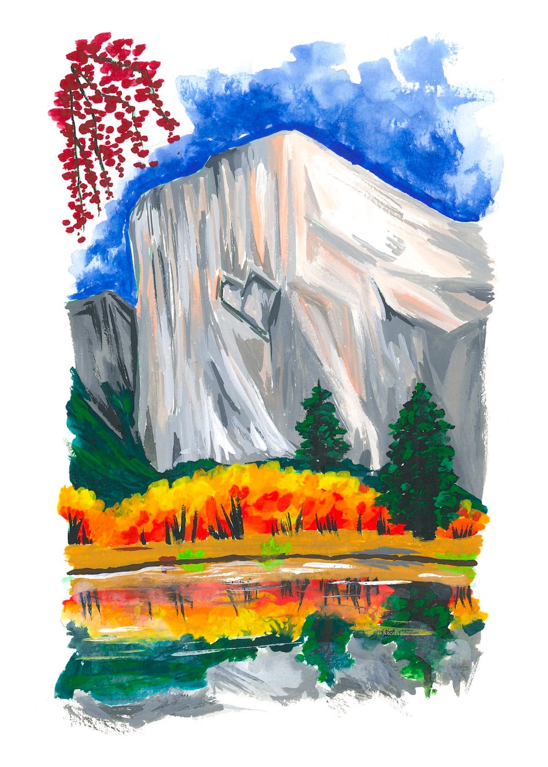 Yosemite's El Capitan Heart in the Fall 5x7 Digital Print, Printable ...