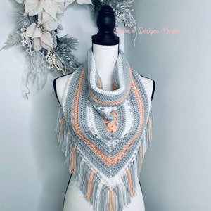 Chilly Cider Cowl PATTERN With Pictures, Step by Step, Boho, Tassels ...