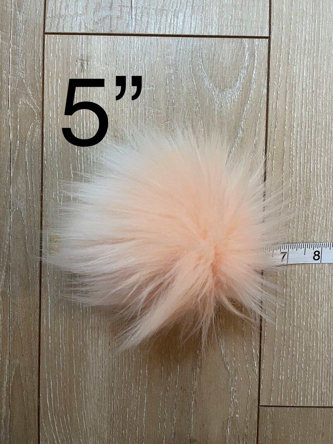 Peachy Faux Fur Pom Pom, for Crochet Knit Beanies Toques, Hat Toppers ...