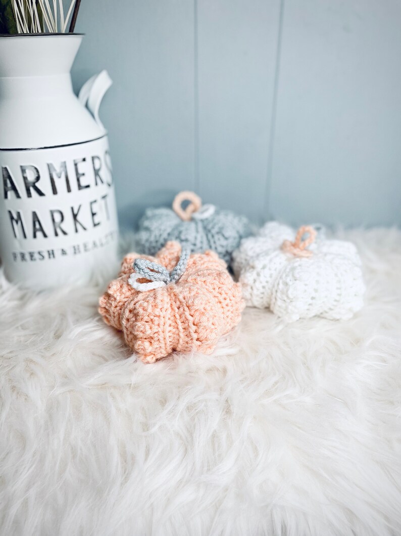Fall Pumpkins PATTERN, DIGITAL DOWNLOAD, Pumpkin Crochet Patterns, Fall ...