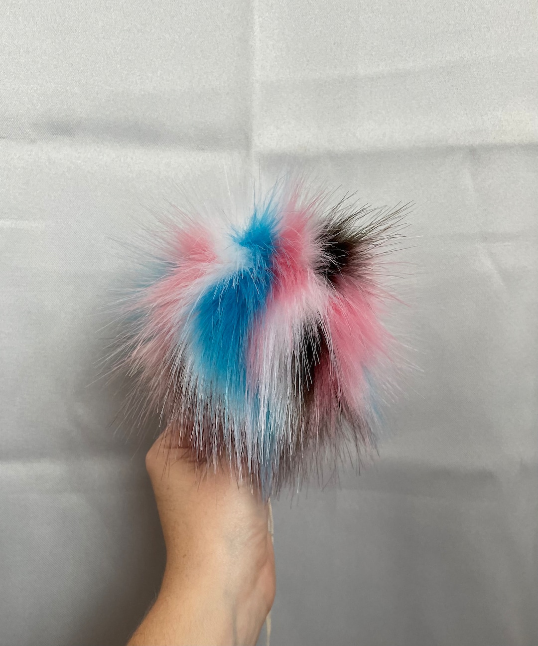 Emo Baby Faux Fur Pom Pom, Crochet and Knit Beanies, Toque Topper, 4 ...