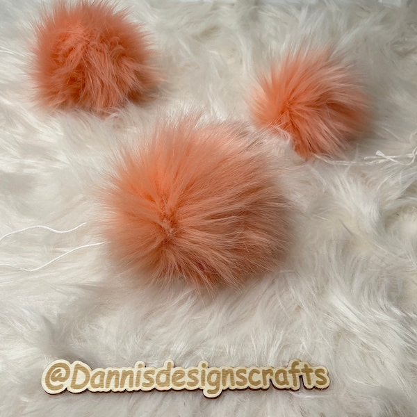 Peach Pom Pom - Etsy