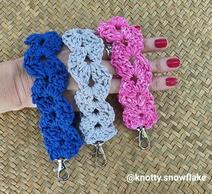 High Tide Wristlet Crochet PATTERN Keychain Clasp Fast - Etsy