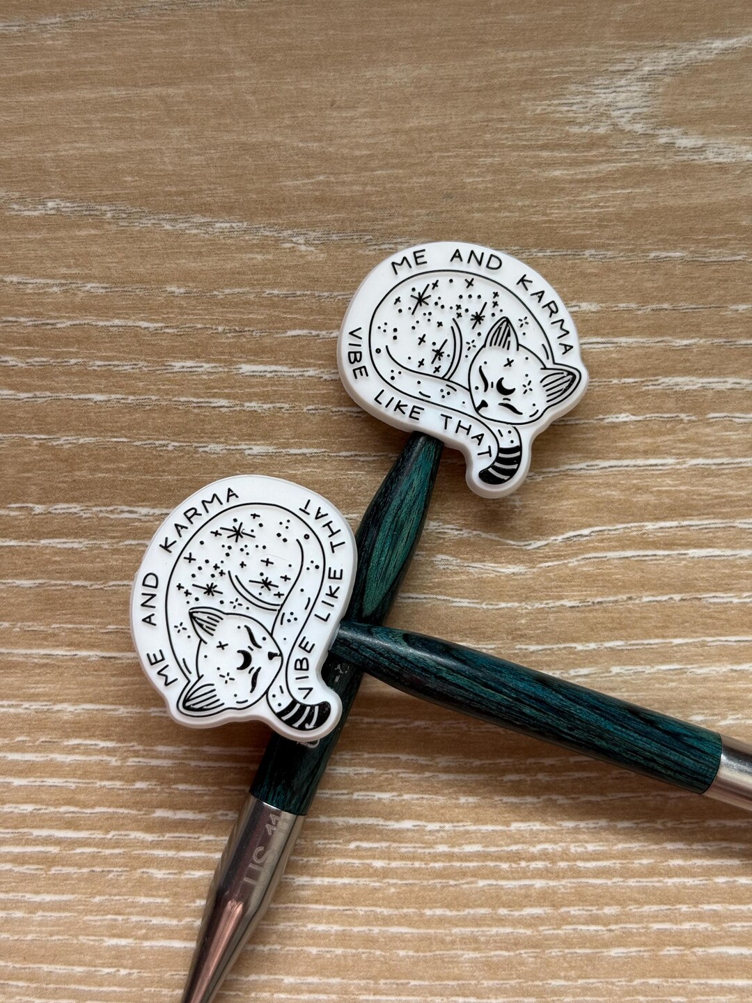 Needle Stoppers, Stitch Stopper for Knitting Needles, Karma, Vibe, Cute ...