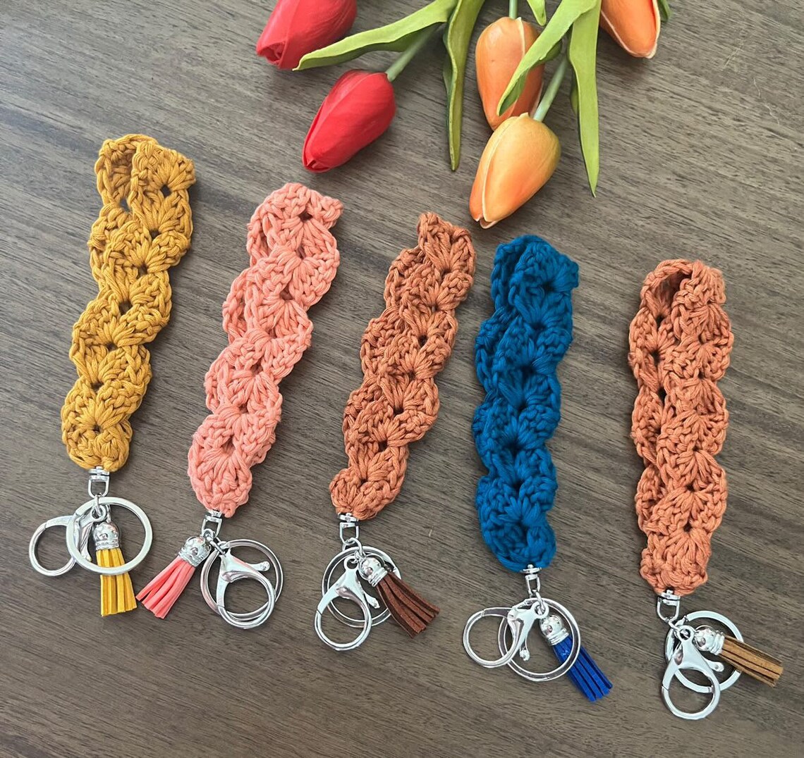 High Tide Wristlet Crochet PATTERN Keychain Clasp Fast - Etsy