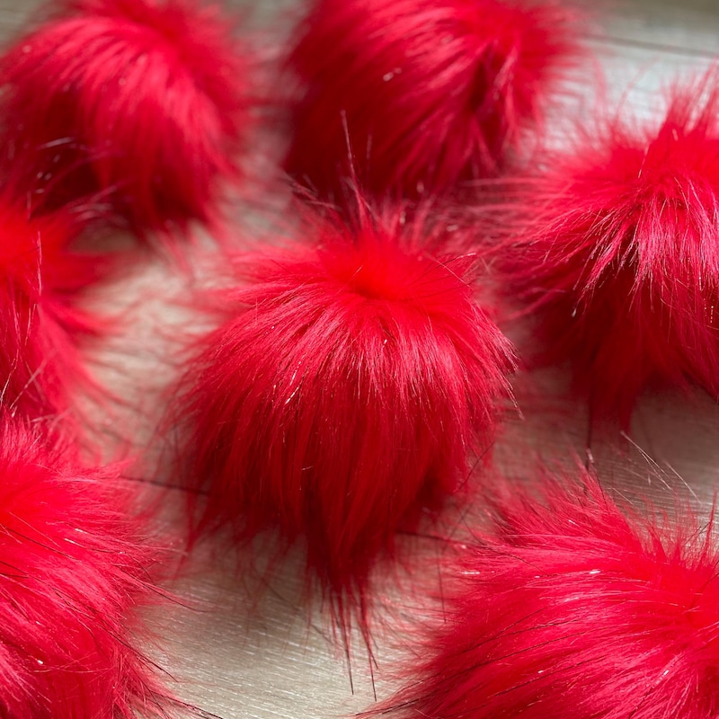 Red Yarn Pompoms - Etsy