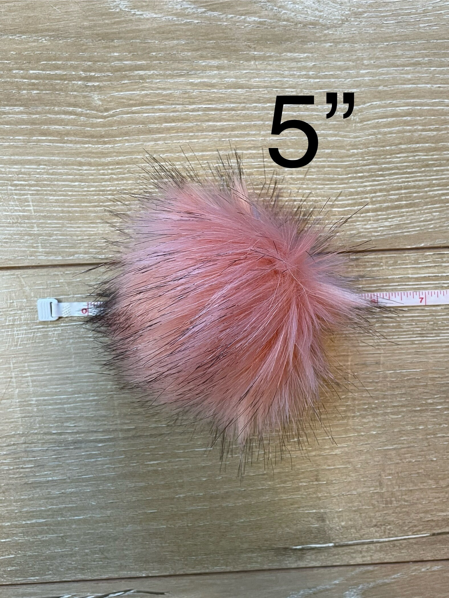 Flamingo Faux Fur Pom, for Crochet and Knit Beanies, Toque Toppers Hat ...