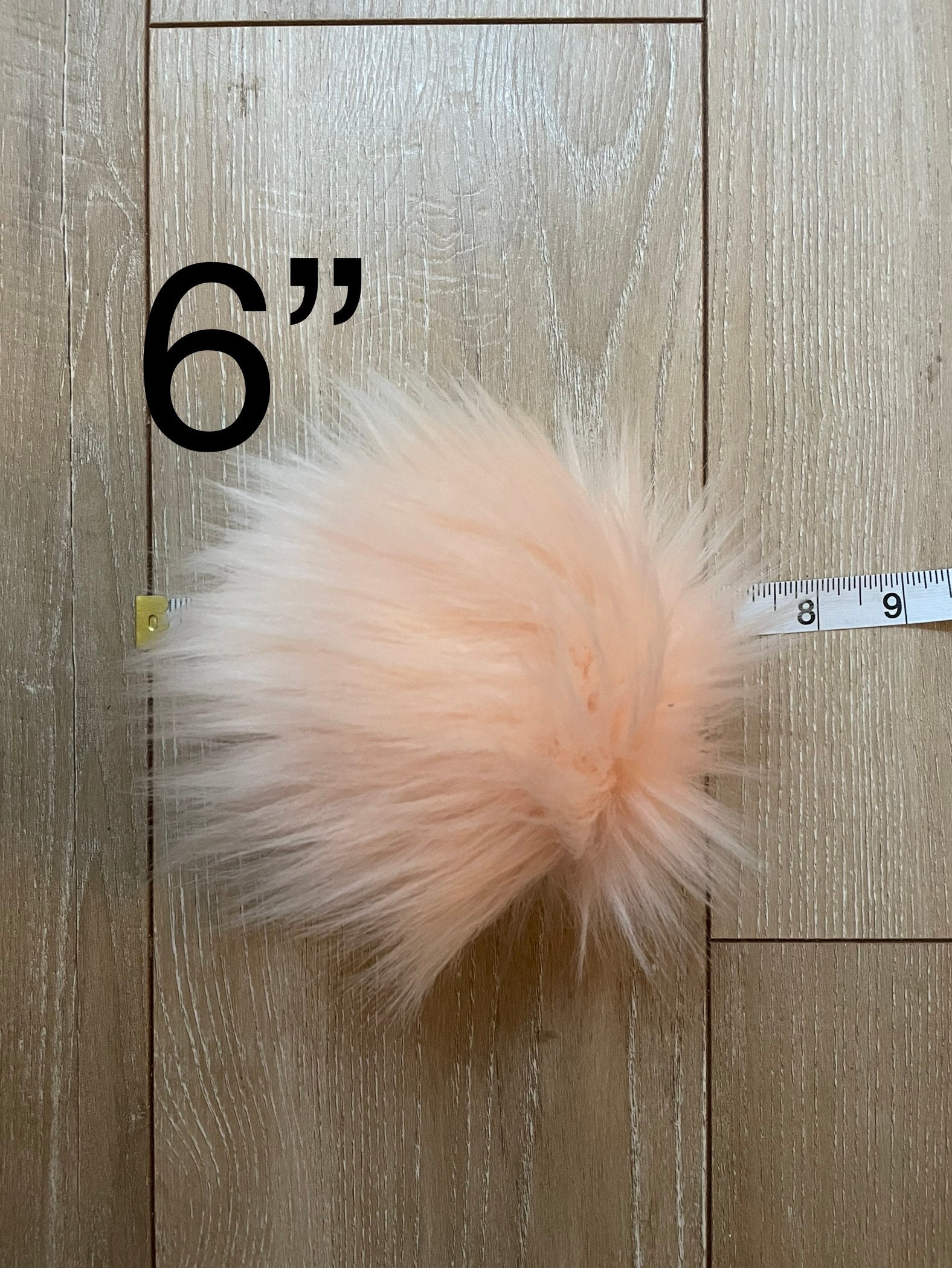 Peachy Faux Fur Pom Pom, for Crochet Knit Beanies Toques, Hat Toppers ...