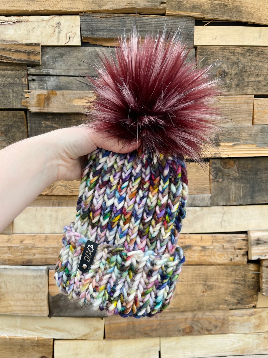 Multi Color Knit Luxury Beanie, Fold Brim Beanie, Hat, Winter Toque ...