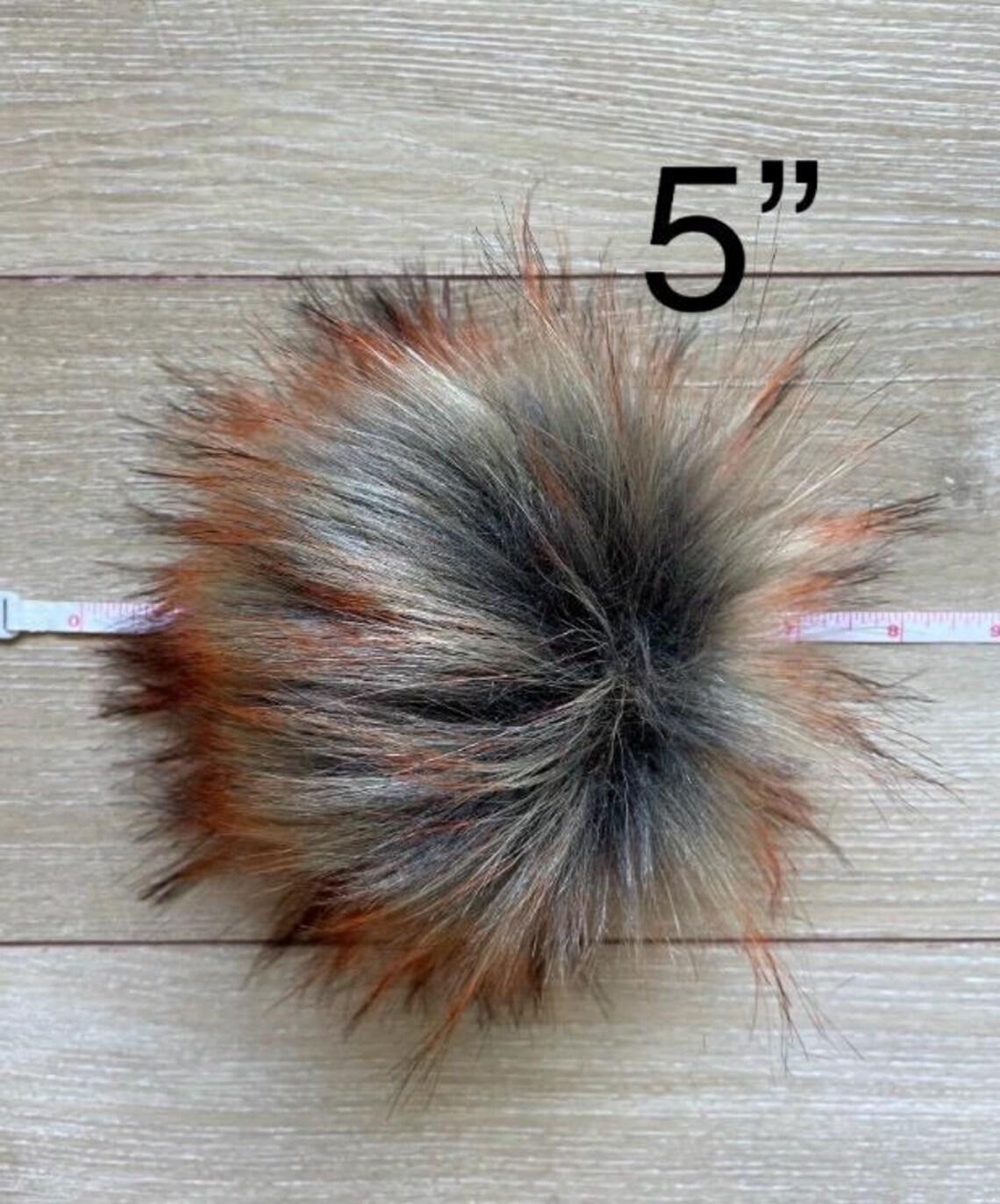 DIY Ember Luxe Wolf SQUARE Faux Fur Pom Pom, Multi Tone, Small, Medium ...