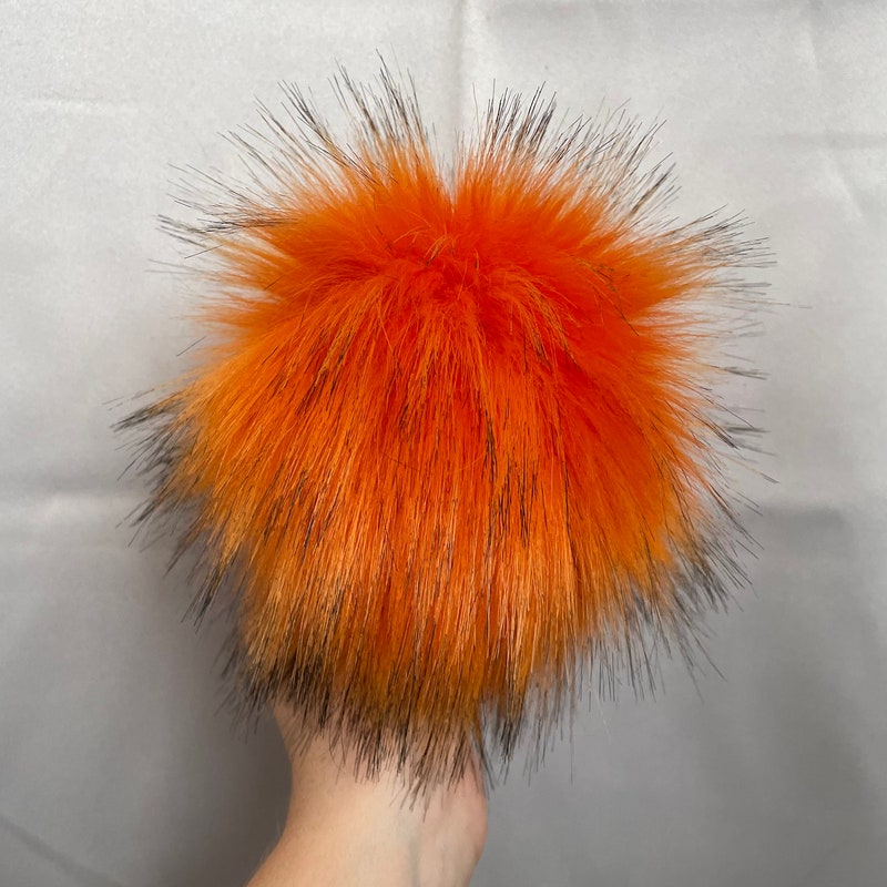 Orange Pom Winter Hat - Etsy