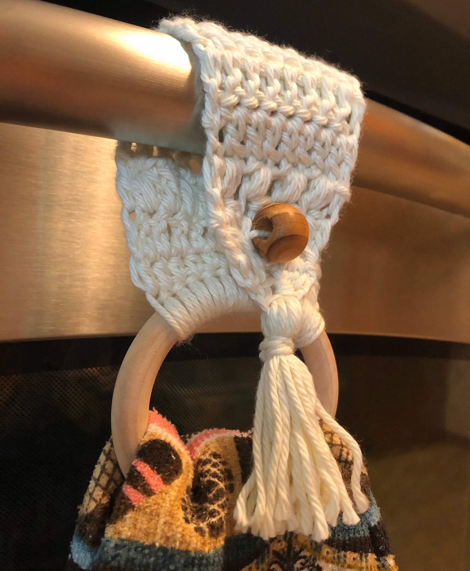 Towel Ring Crochet PATTERN, Boho Kitchen Decor, Boho Crochet Patterns ...