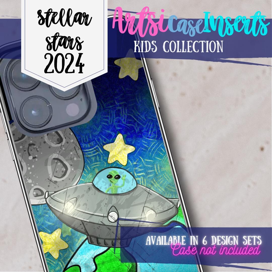 Artsi Clear Phone Case Inserts- Kids Collection 2- Outer Space - Etsy