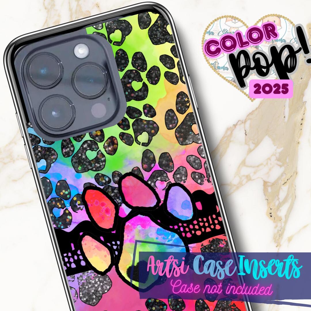 Green Color Pop Phone Case Insert: Artsi Clear Case - Etsy