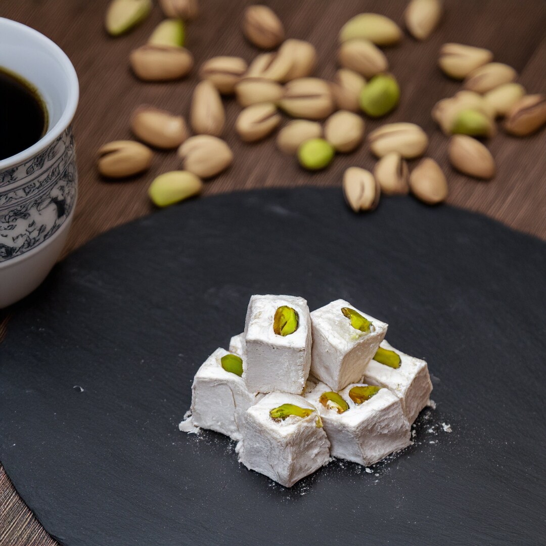 Double Roasted Turkish Delight With Vanilla Flavor and Extra Pistachio ...
