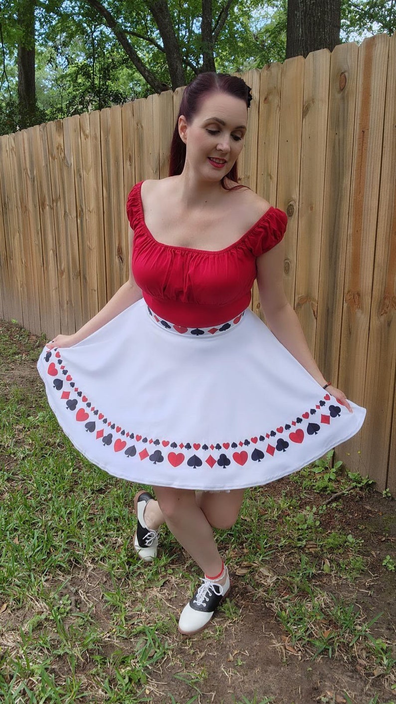 Card Soldier Inspired Skater Skirt – Wonderland Disneybound Villain ...
