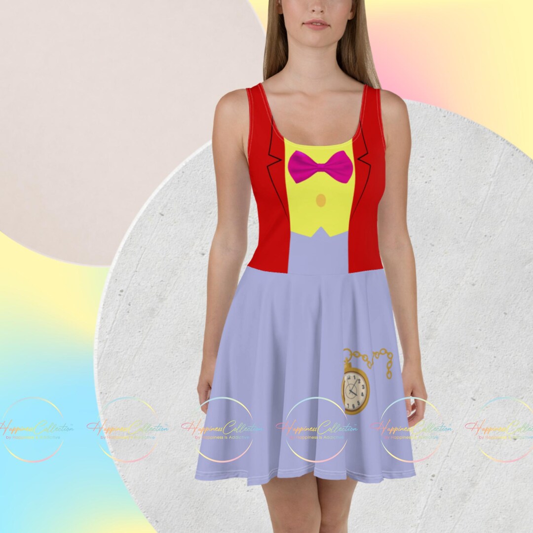 The Late Rabbit Skater Dress - A Whimsical Wonderland Adventure - Etsy