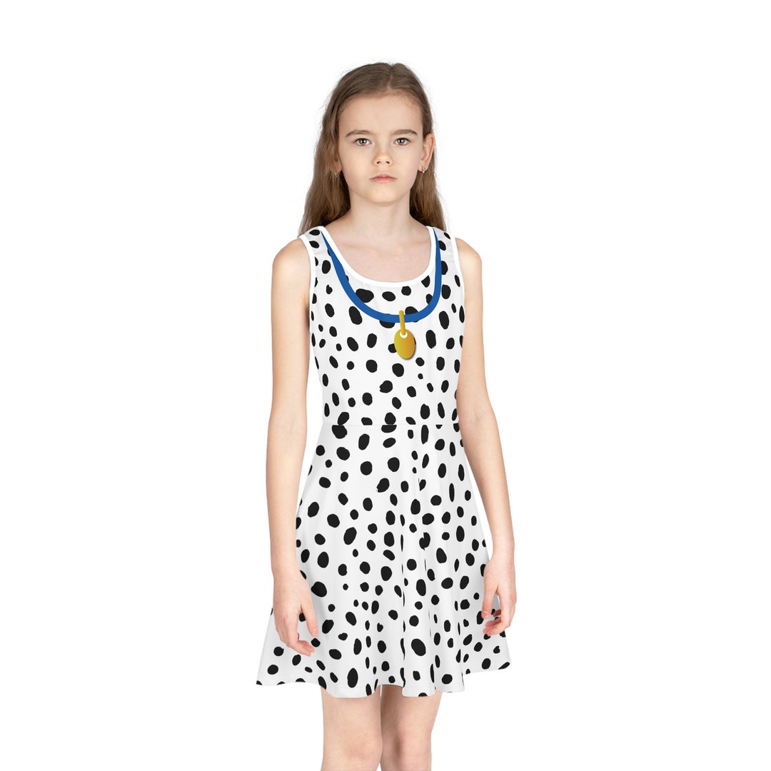 101 Spots Girls' Dalmatian Sleeveless Skater Dress - Playful and ...