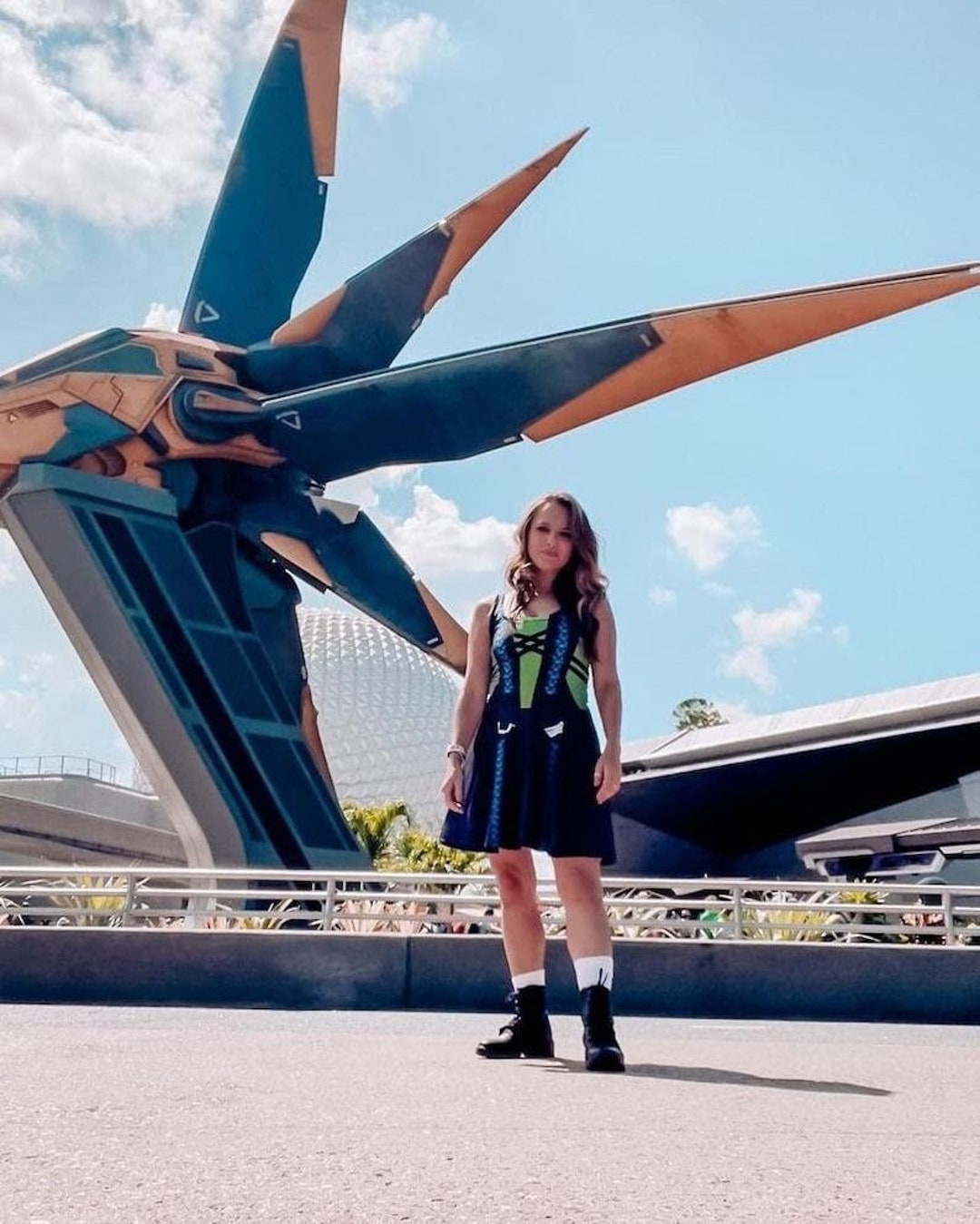 Gamora Inspired Skater Dress: Galactic Warrior Outfit, Disneybound ...