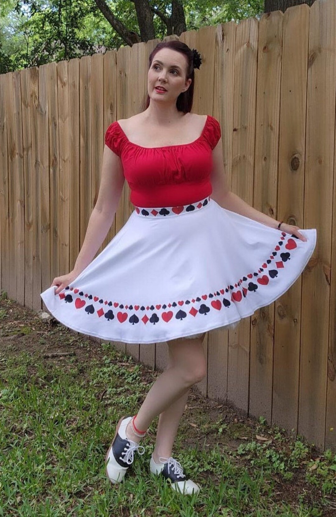 Card Soldier Inspired Skater Skirt – Wonderland Disneybound Villain ...