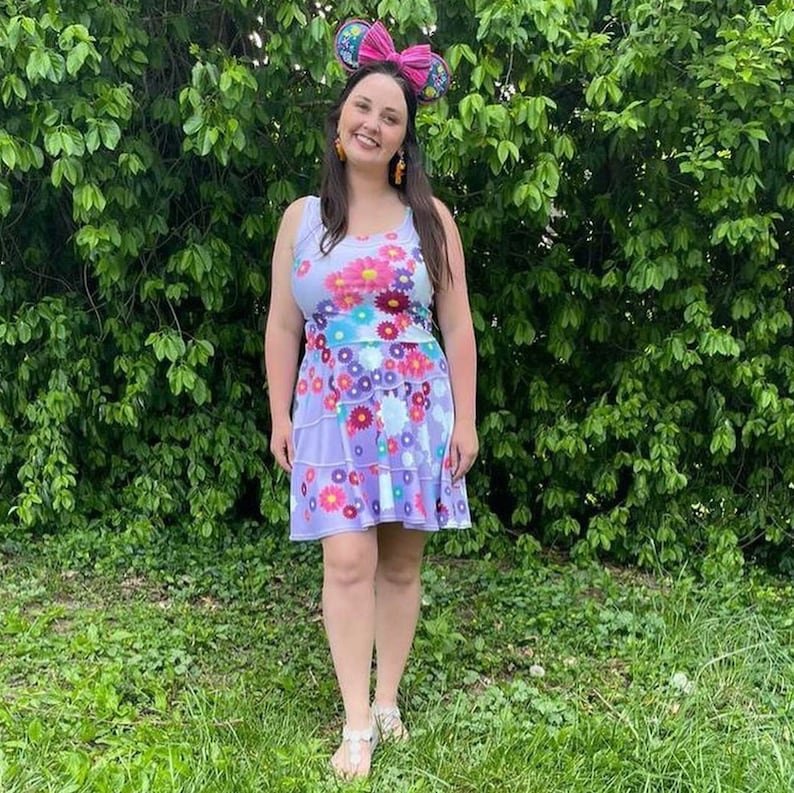 The Isabela Skater Dress – Encanto-inspired Floral Sleeveless ...