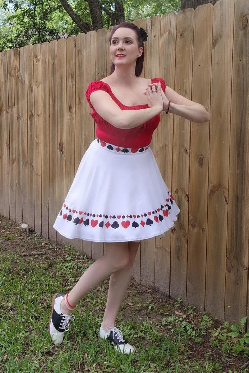Card Soldier Inspired Skater Skirt – Wonderland Disneybound Villain ...