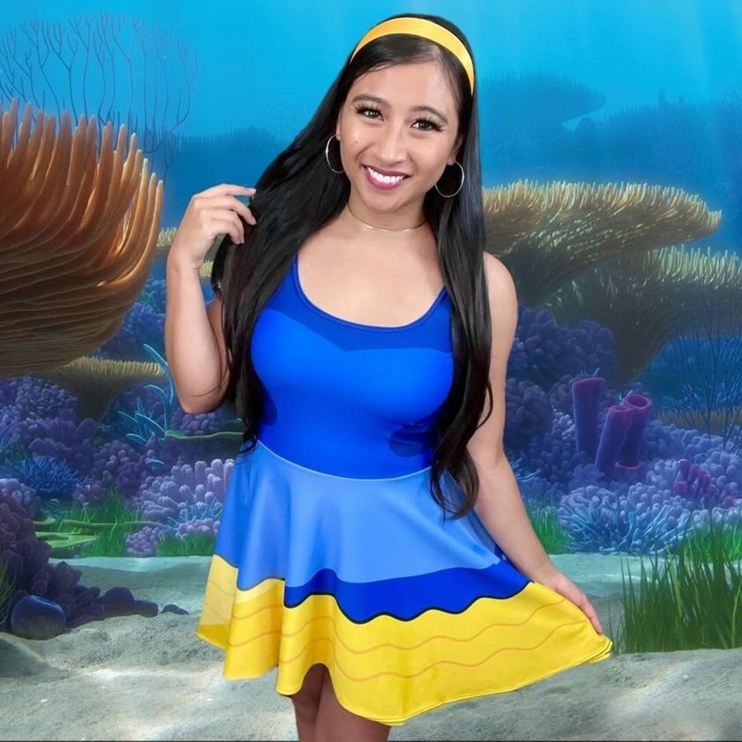 Dory Inspired Blue Tang Skater Dress – Ocean Disneybound Costume - Etsy